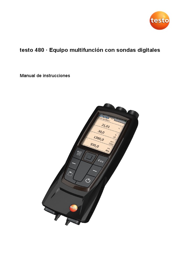 Testo 480 Manual de Instrucciones | PDF | Humedad | Medición