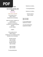 Letra de Oh Moradora de Sion de Jaime Murrell - MUSICA | PDF