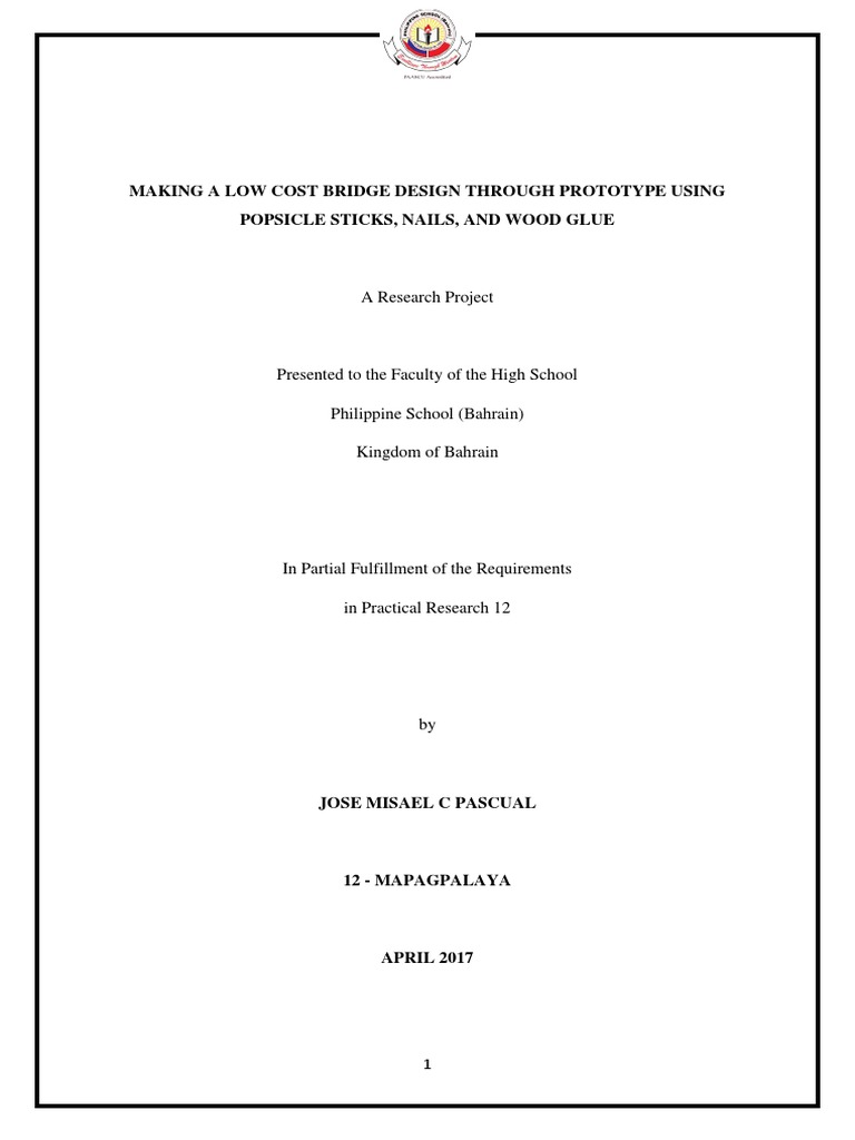 Making A Low Cost Bridge Design Through Prototype Using Popsicle Sticks ...