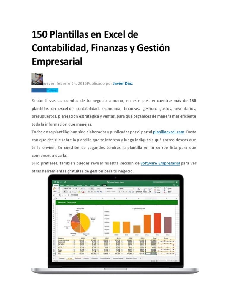 150 Plantillas en Excel de Contabilidad | Contabilidad | Presupuesto