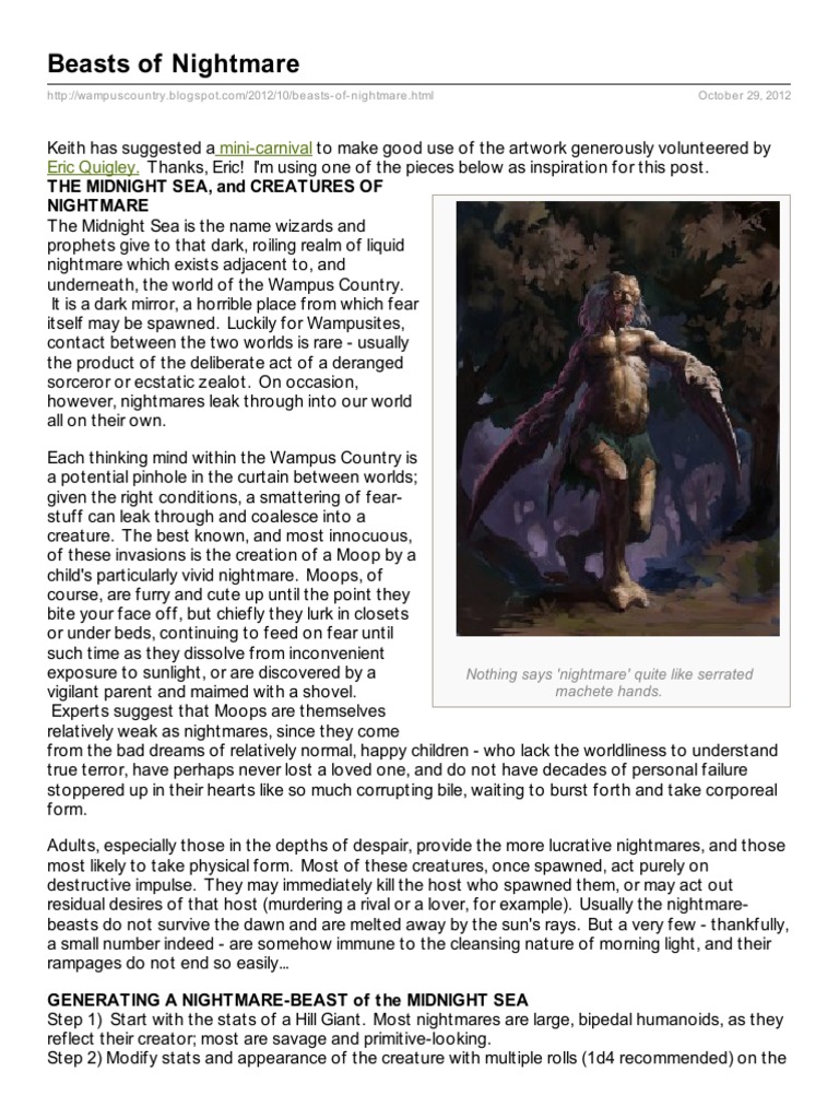 Beasts of Nightmare | PDF | Nature