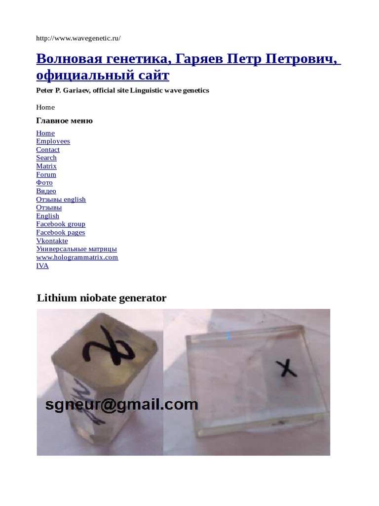 Wave Genetic and Torsion Fields - Gariaev | PDF | Electrical ...