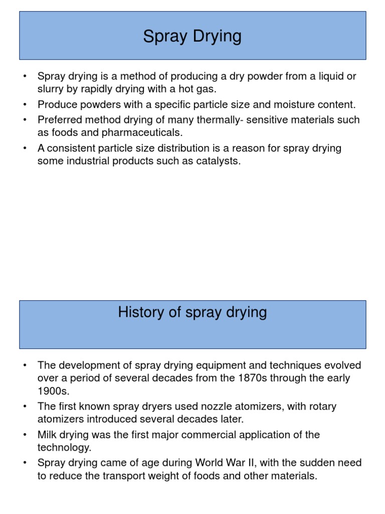 Spray Drying | PDF | Thermodynamics | Mechanical Engineering