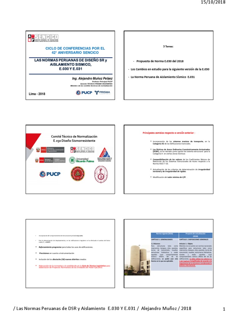 Exposicion E.030 y E.031 | PDF | Hormigón | Perú