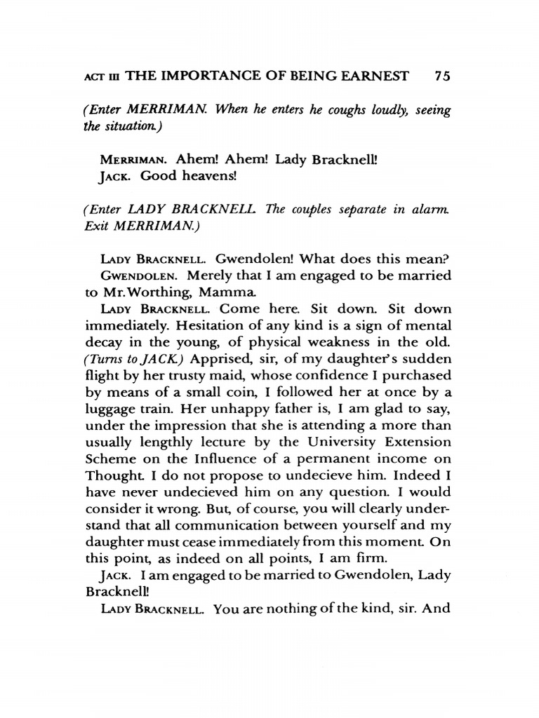 Enter MERRIMAN. When He Enters He Coughs Loudly, Seeing The Situation ...