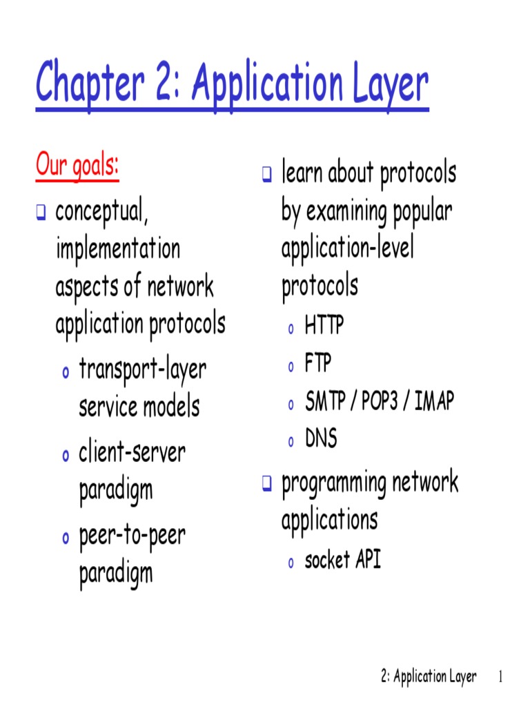 Application Layer PDF | PDF | Domain Name System | Hypertext Transfer Protocol