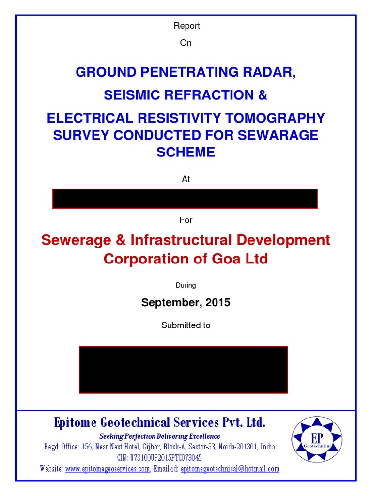 GPR Sample Report & Methodology | PDF | Permittivity | Electromagnetic ...