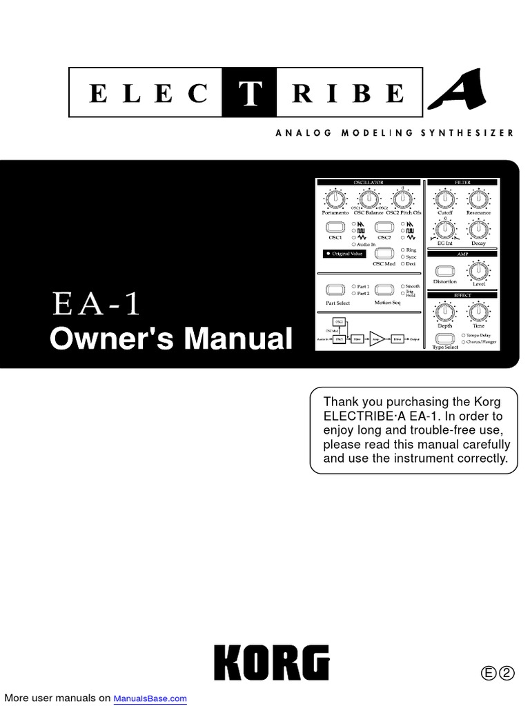 Elec Tribe EA-1 | PDF | Synthesizer | Electromagnetic Compatibility