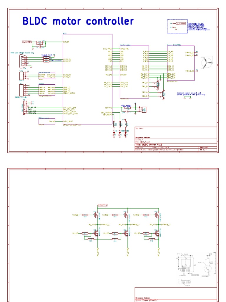 BLDC Motor Controller: V - Supply | PDF | Electrical Components ...
