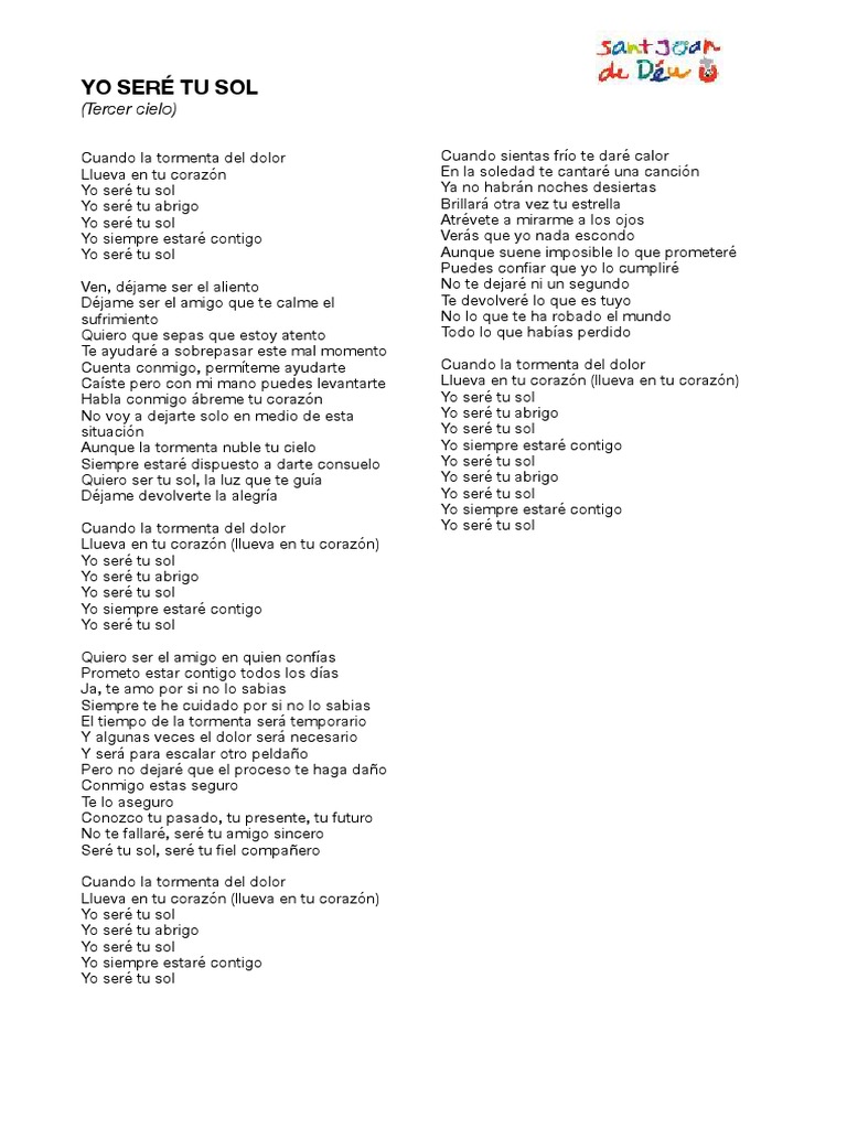 Yo seré tu sol - Tercer cielo | PDF | Dom | Ocio