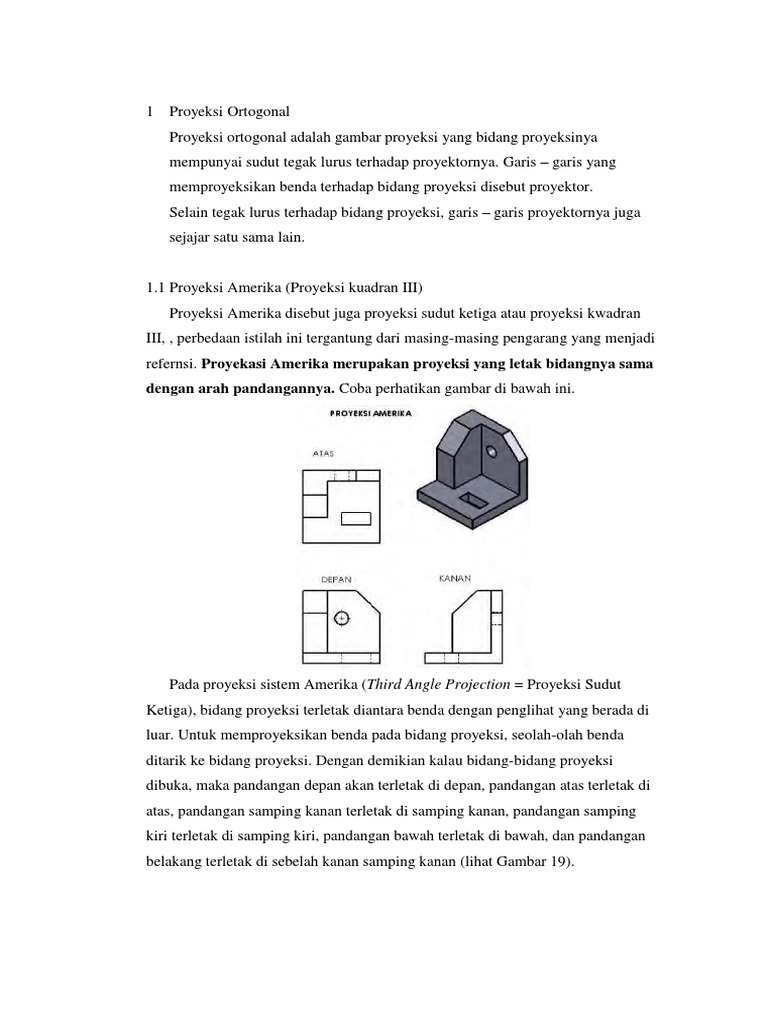 KD 3.7 Mengenal Proyeksi Ortogonal | PDF