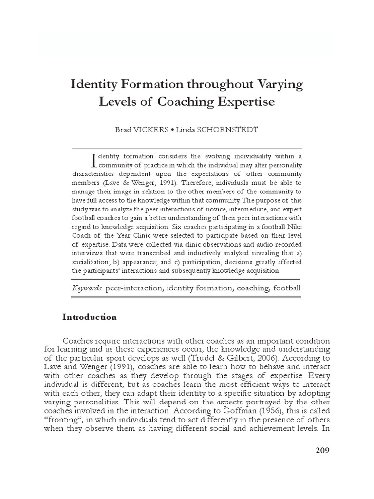 Identity | PDF | Expert | Qualitative Research