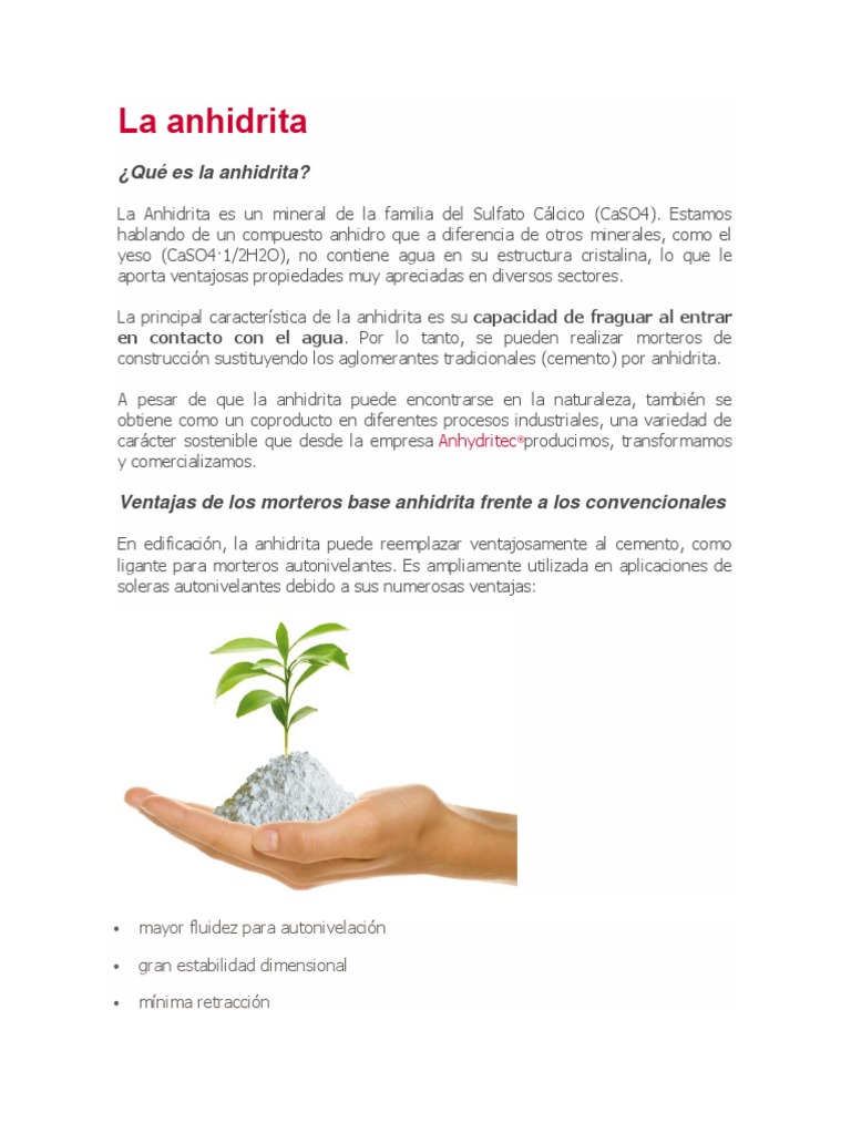 La Anhidrita | PDF | Yeso | Evaluación del ciclo de vida