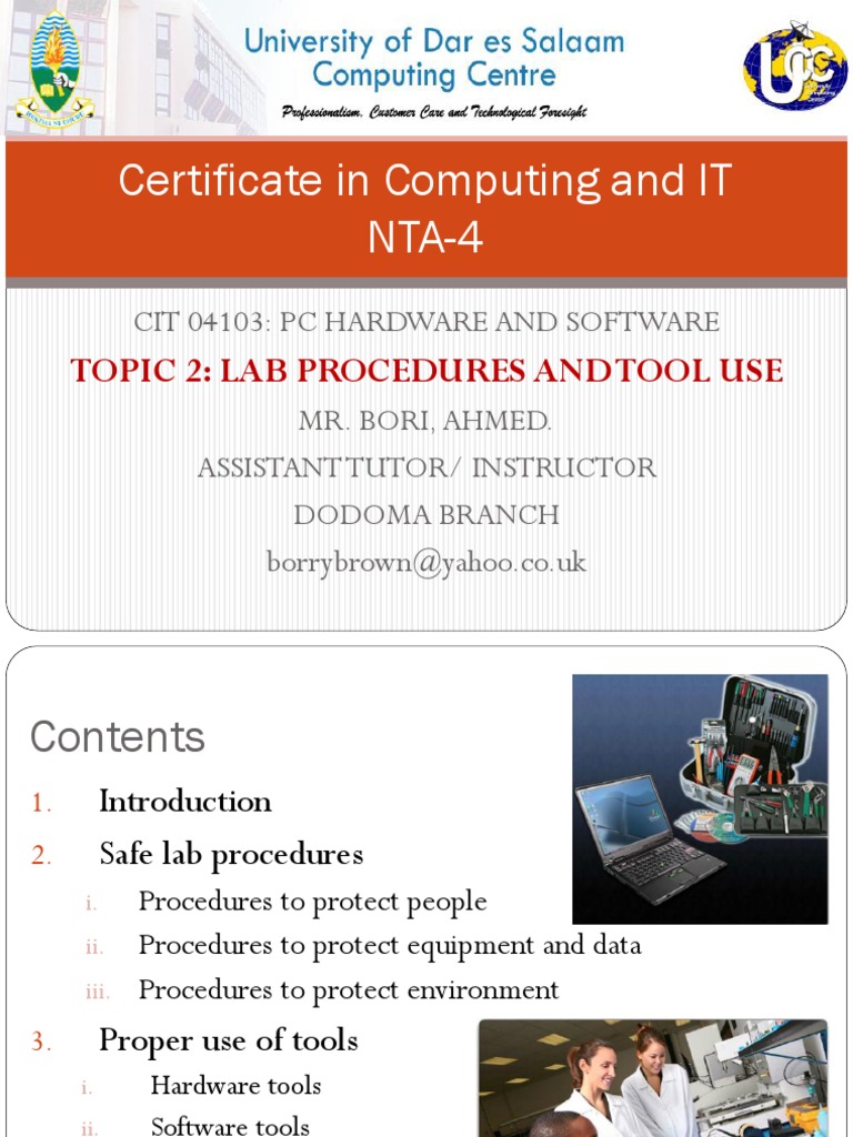 Topic 2-Safe Lab Procedures and Tool Use PDF | PDF | Electromagnetic ...