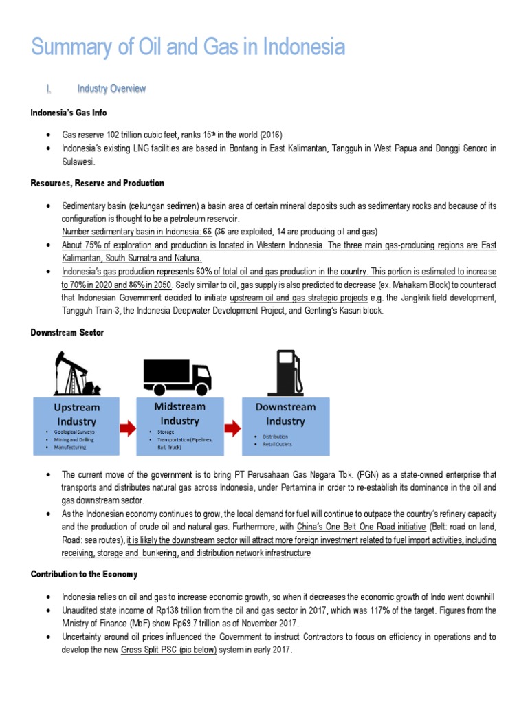 Summary of Oil and Gas in Indonesia | PDF | Natural Gas | Indonesia