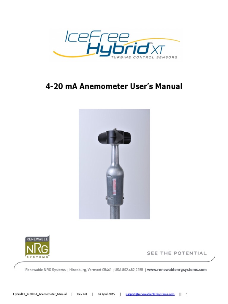 HybridXT 4 20ma Anemometer Manual | PDF | Power Supply | Electrical ...