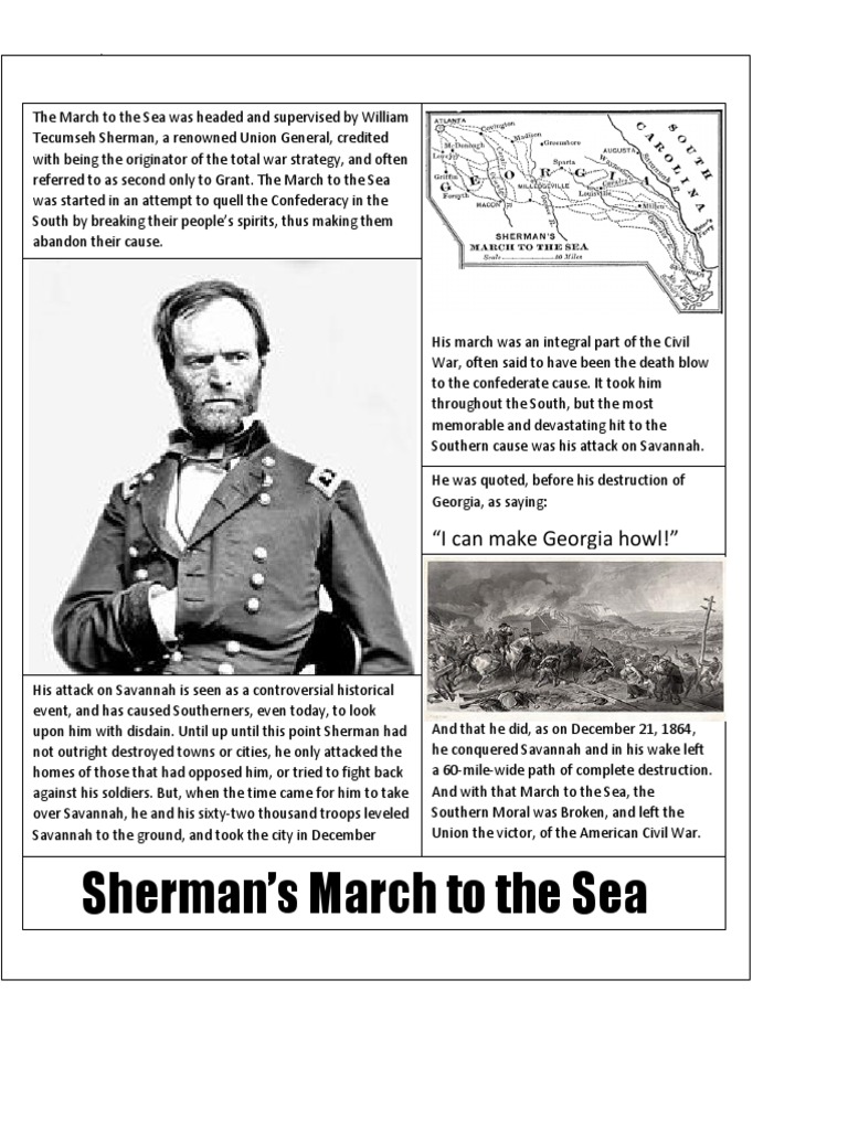 Sherman's March To The Sea: "I Can Make Georgia Howl!" | PDF