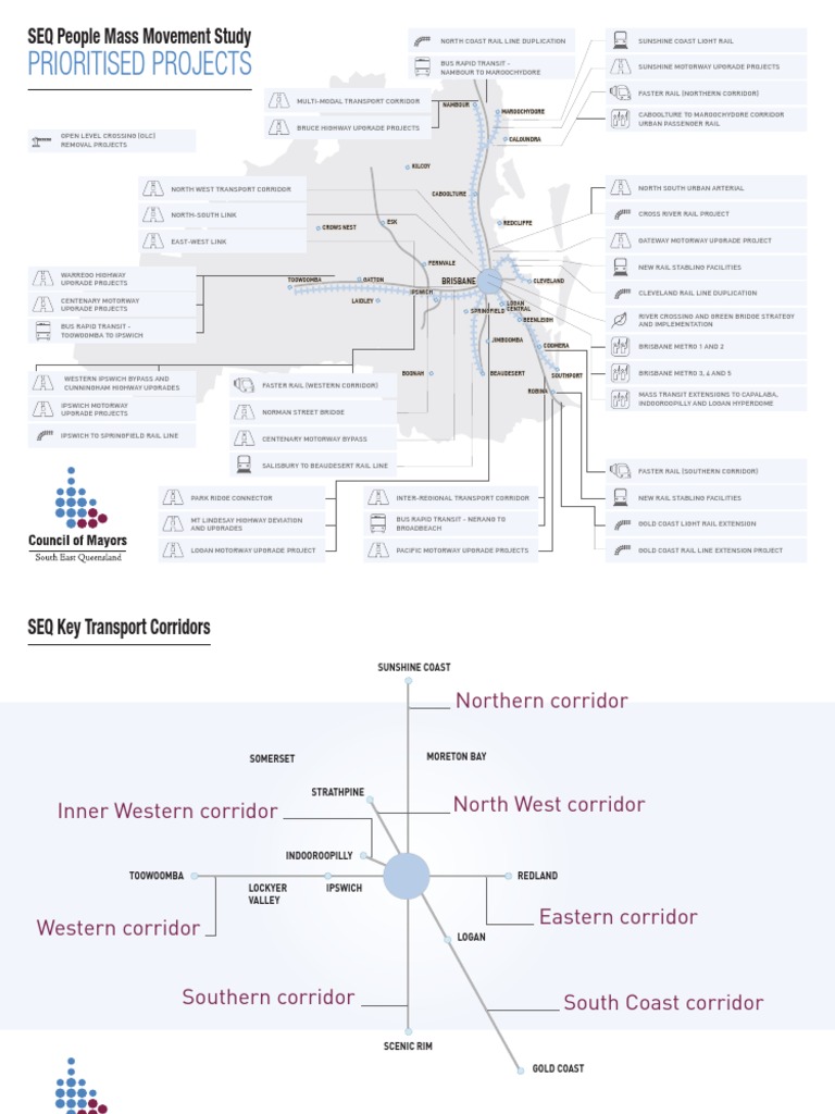 SEQ People Mass Movement Study - Project Map | PDF | Brisbane ...