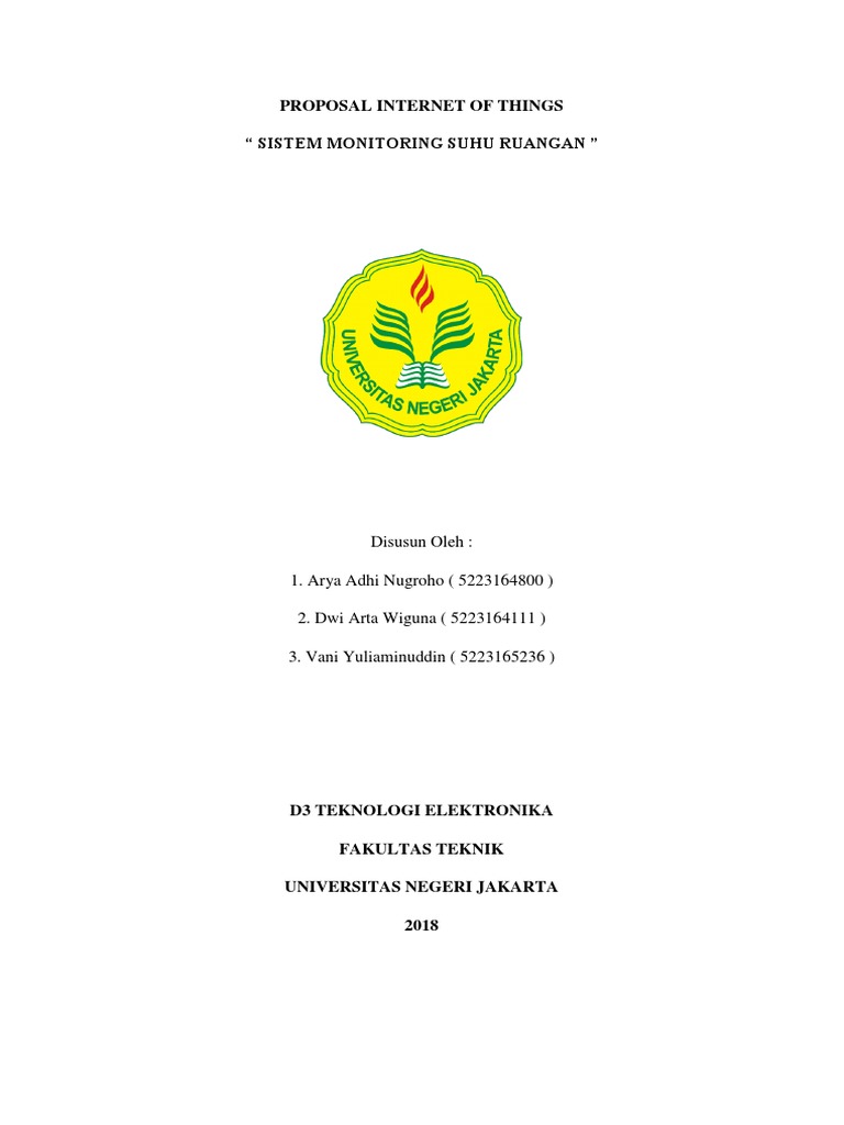 Pengontrol Suhu Ruangan Berbasis Internet Of Things Pdf