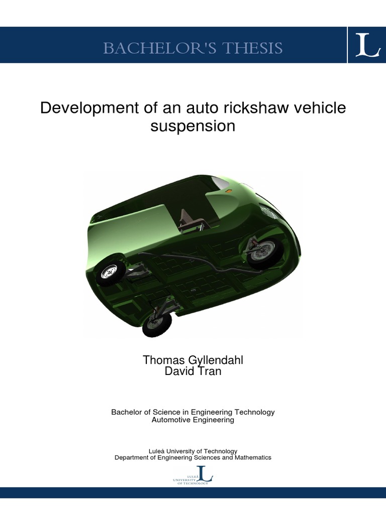 Development of An Auto Rickshaw Suspension System | PDF | Suspension ...