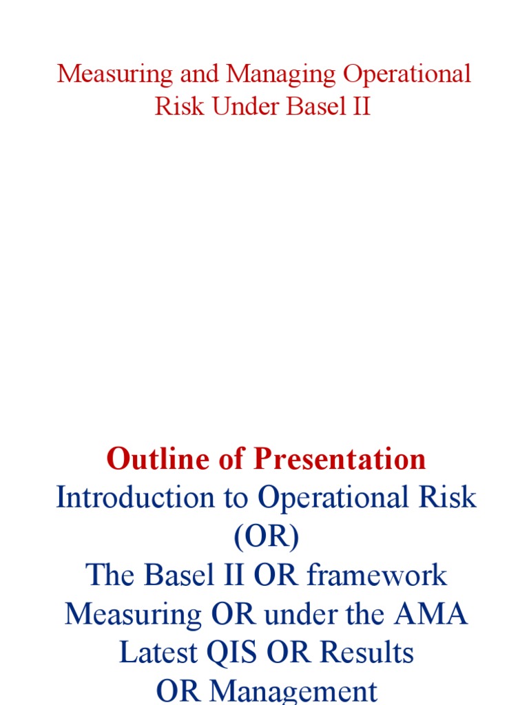 Basel II Presentation | PDF | Basel Ii | Operational Risk