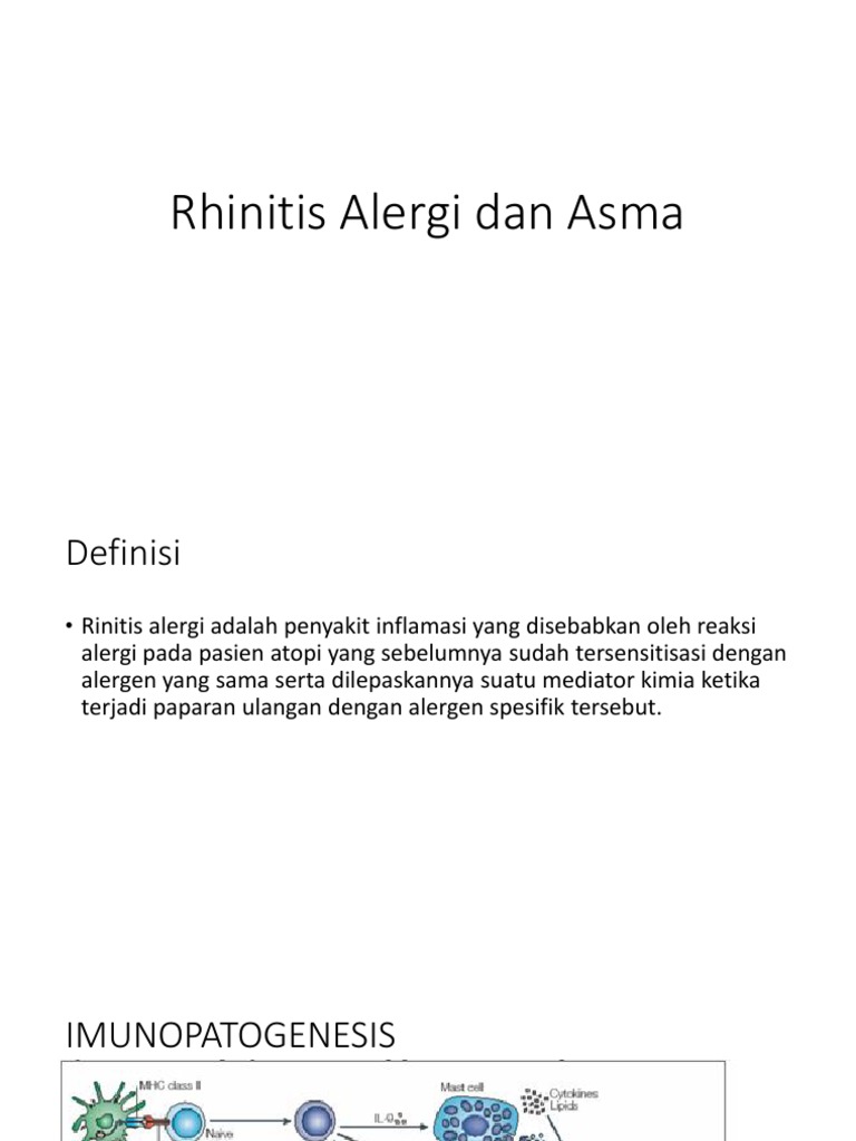 Rhinitis Alergi dan Asma: Penyakit Inflamasi Saluran Napas Atas dan ...