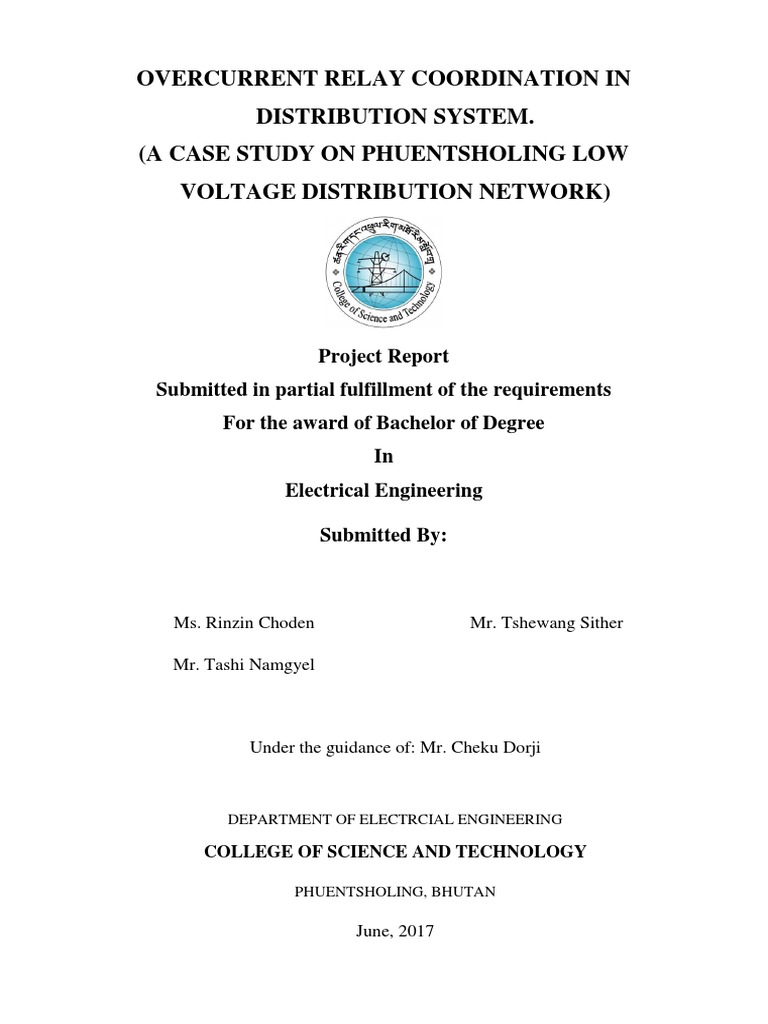 Overcurrent Relay Coordination Study | PDF | Electric Power System | Electric Power Distribution