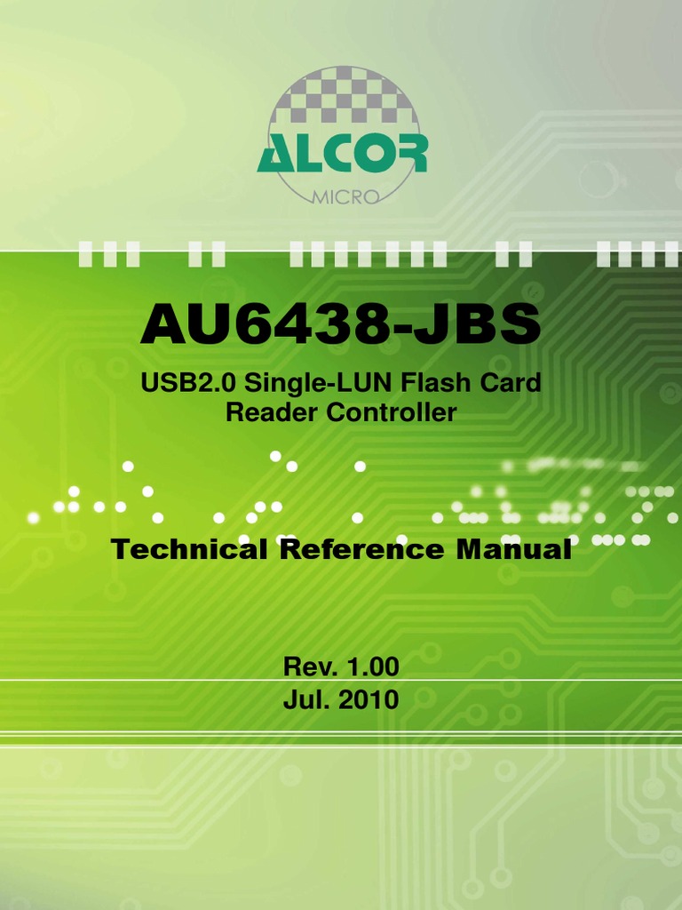 Alcor Micro AU6438 C12397 | PDF | Secure Digital | Usb Flash Drive