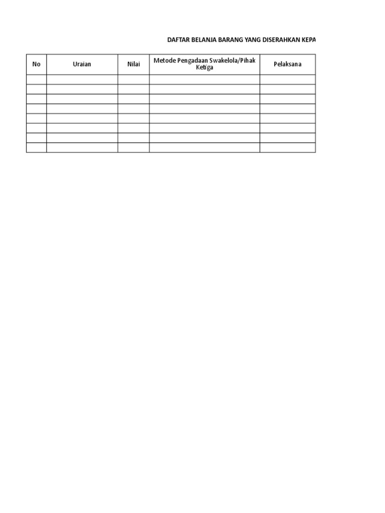 Lampiran Format Rekapitulasi-1 | PDF