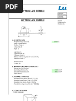 Lifting Lug Excel Sheet | PDF | Bending | Solid Mechanics