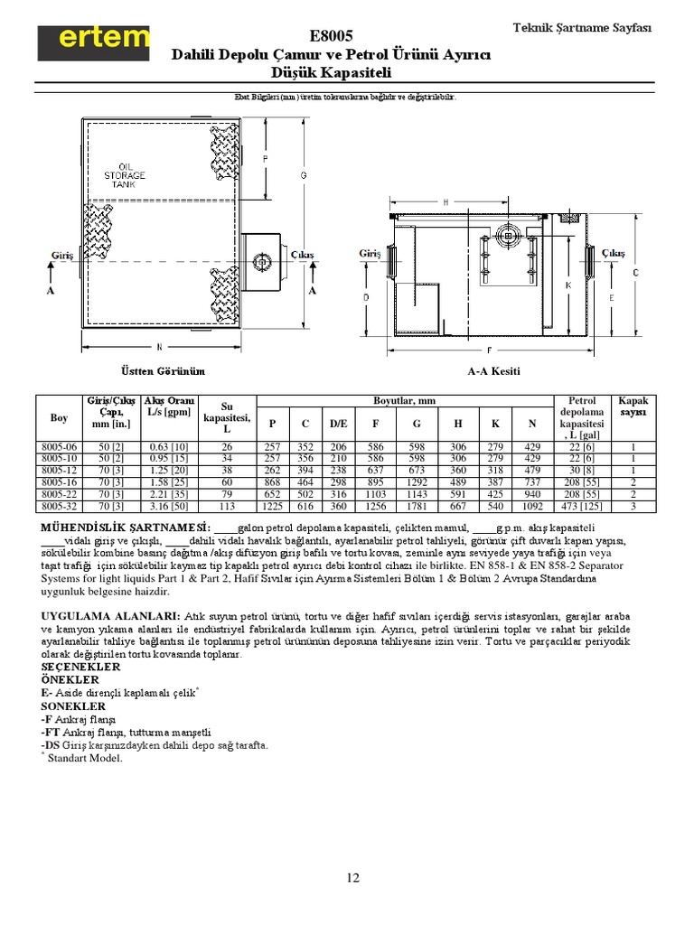 E8005 Petrol Ayirici Ertem | PDF