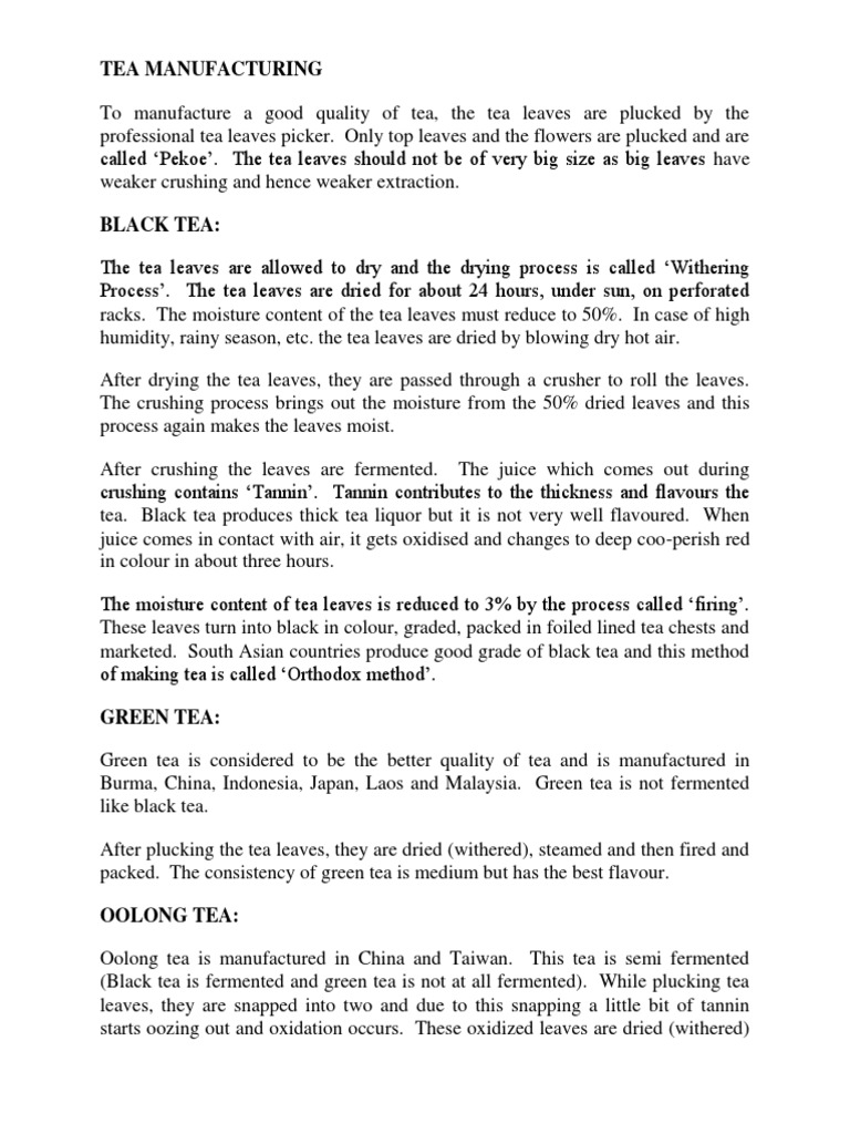 Tea Introduction | PDF | Tea | Hot Drinks