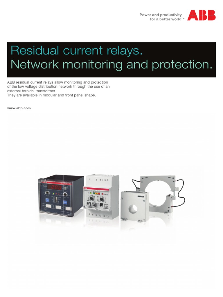 Residual Current Relays.: Network Monitoring and Protection | PDF