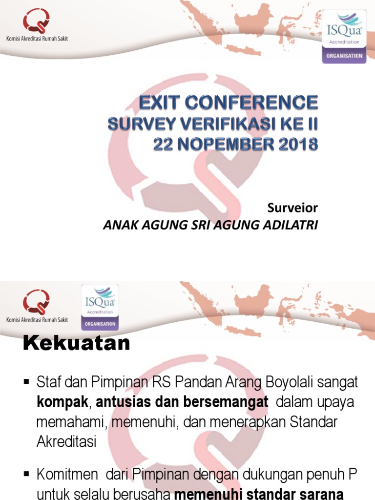 Exit Conference Survey Verifikasi | PDF