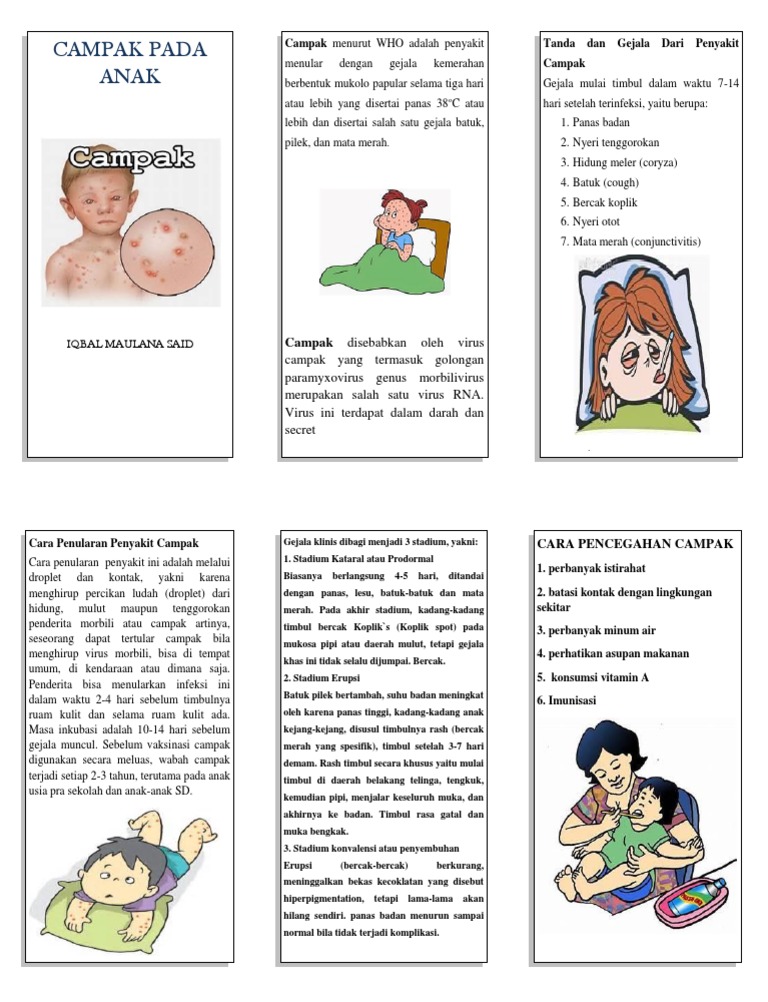 Leaflet Campak | PDF