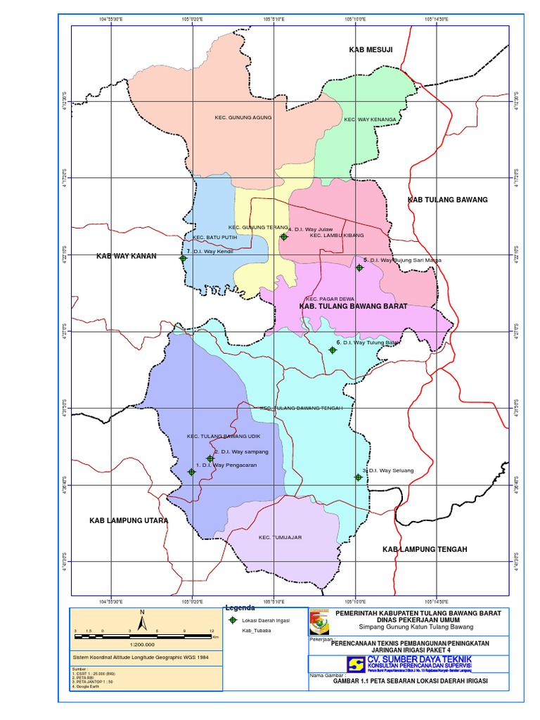 Peta Database Irigasi TUBABA | PDF