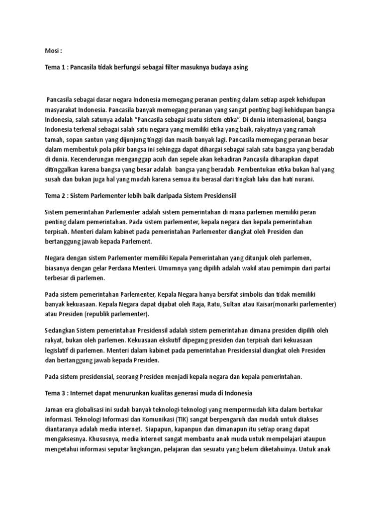 Mosi Debat PPKN | PDF