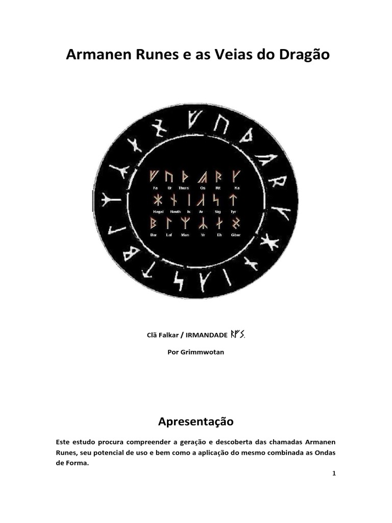 Armanen Runes e As Veias Do Dragao PDF | PDF | Radiestesia | Cor