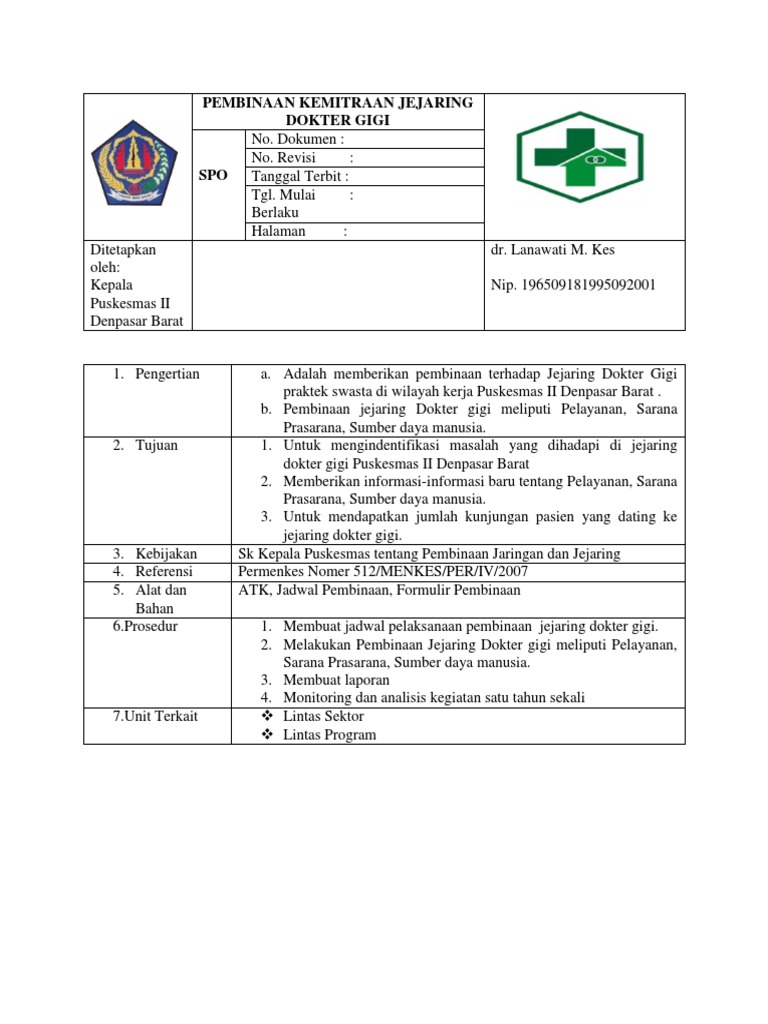 Jaringan Dan Jejaring SOP | PDF