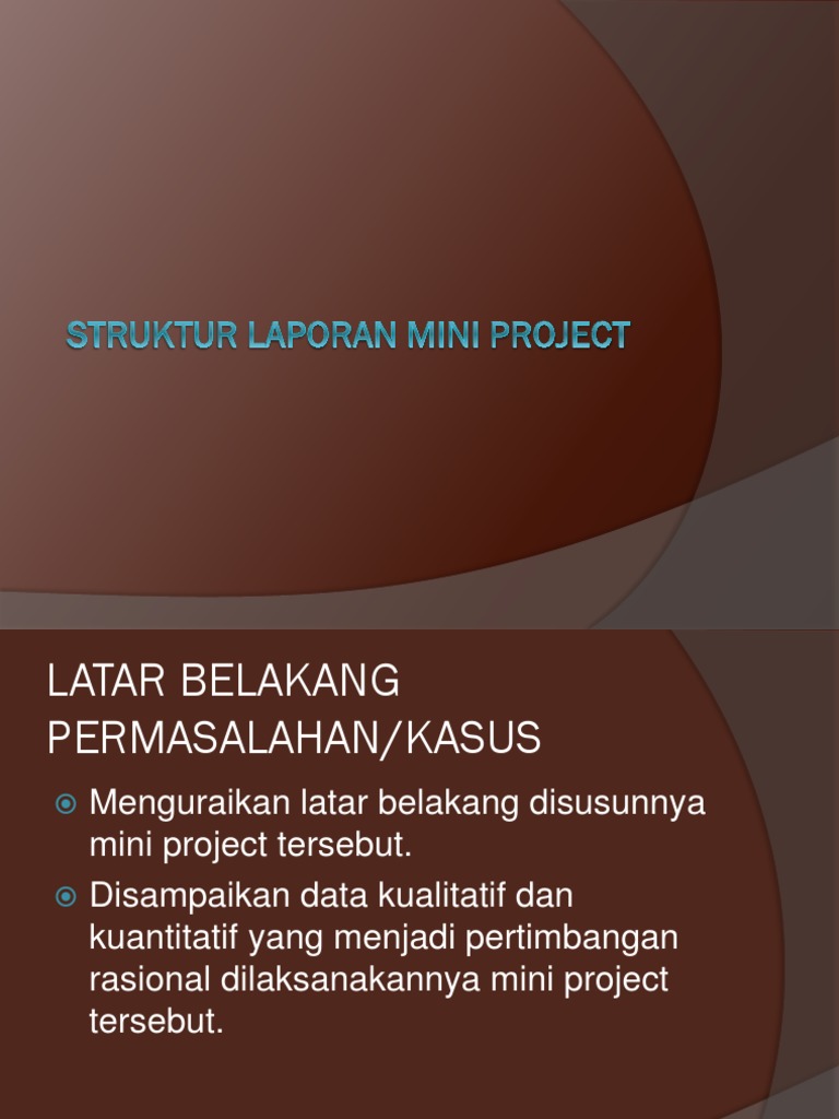 Struktur Laporan Mini Project | PDF