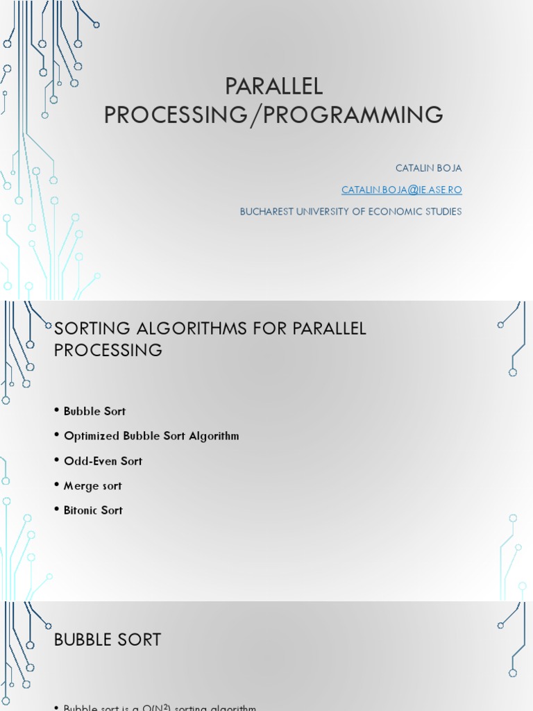3parallel Processing Algorithms Pdf Algorithms Algorithms And 