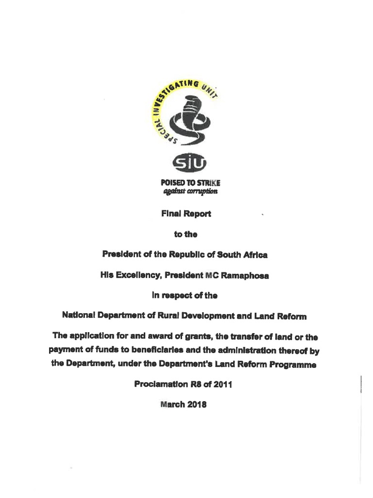 Special Investigating Unit Report | PDF