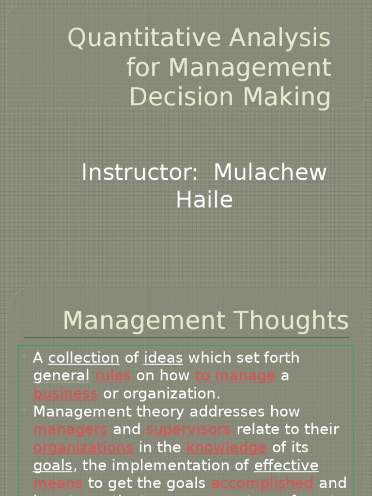 Evolution of Management Thought | PDF | Operations Research ...