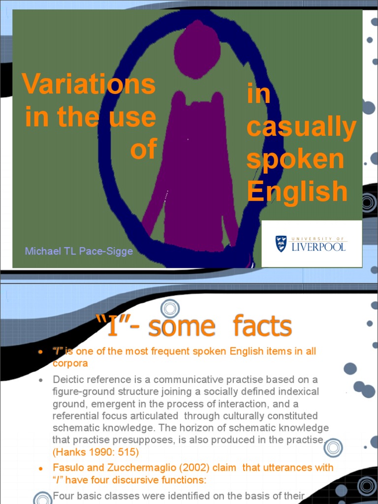 Variations in The Use of I | PDF | Cognition | Linguistics