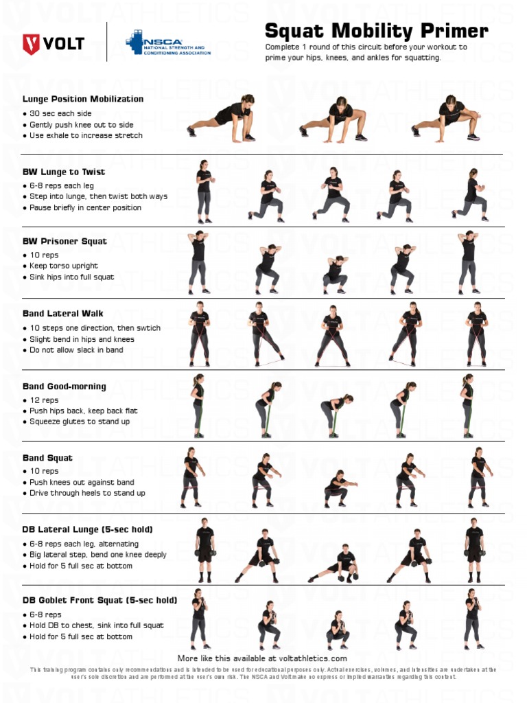 Pre-Squat Mobility - Nsca PDF | PDF