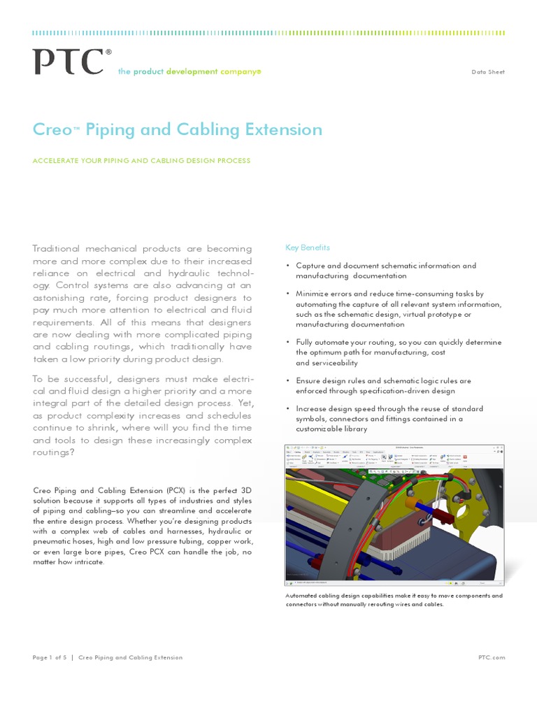 Creo Piping and Cabling Extension PDF | PDF | 3 D Modeling | Automation