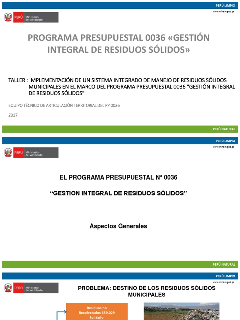 PPR 0036 | PDF | Residuos | Perú