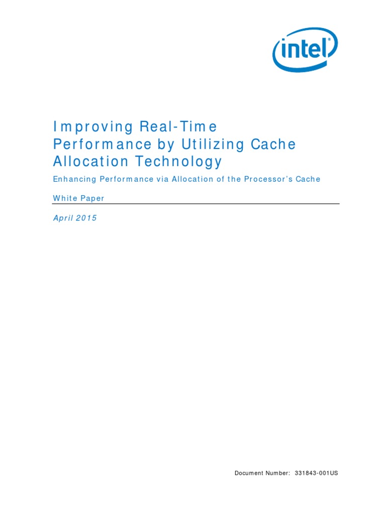 Cache Allocation Technology White Paper | PDF | Cpu Cache | Central Processing Unit