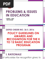 Awards and Recognition - DepEd Order 36, S. 2016 | PDF | Learning | Science