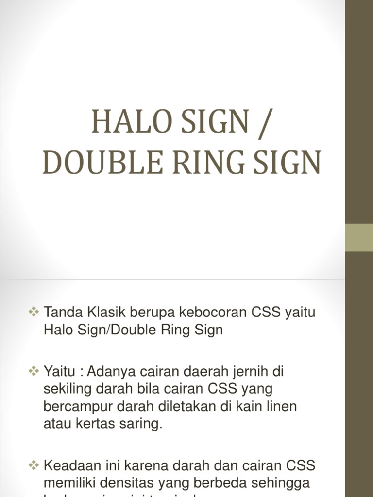 Halo Sign | PDF